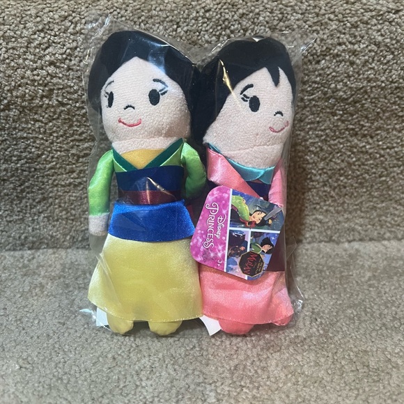 Disney | Toys | Disney Princess Mini Lot Of 2 Mulan 55 Plush Dolls New ...